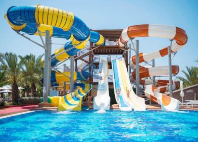 China Aquatic Safe Fiberglass Pool Slide With Hot Dipped Galvanized Material for sale