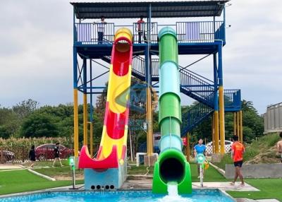 China High Durability Fiberglass Pool Slide Straight For Public Outdoor Use for sale