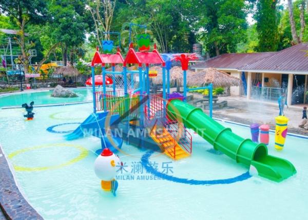 Quality 5-7m Height Funny Water Park Water House Playground Equipment For Kids for sale