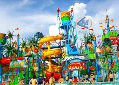 China Big Size Aquatic Park Playground Entertained Water Play Structures 52x38m Dimension for sale