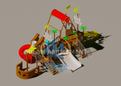 China Safety Pirate Ship Water Playground Anti Aging For Family Use for sale