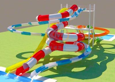 China Combined Spiral Water Slide Durable Safety For Outdoor Play Pool for sale