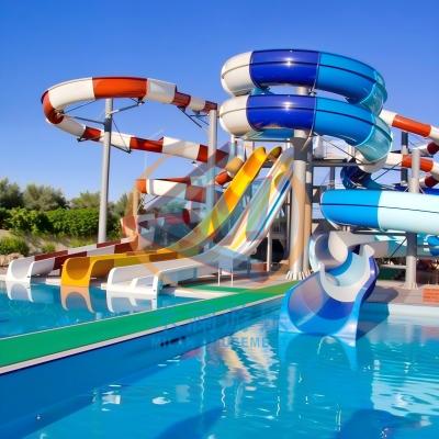 China Colorful And Thrilling Speed Spiral Water Slide For Funny for sale