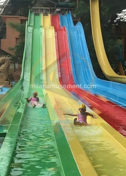 Quality Funny Racer Water Slide FRP Material With  Multiple Color Slide for sale