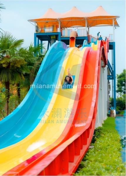 Quality Water Body Racer Slide 12m/15m Height Platform Water Slide for sale