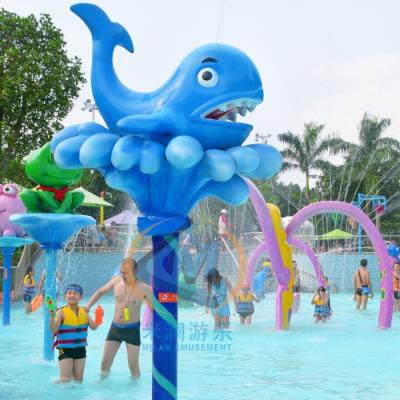 China Water Spray Whale Funny Children Water Splash Pad For Commercial for sale