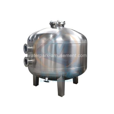 China 304 Stainless Steel Sand Filter Side Outlet Water Treatment For Swimming Pool for sale