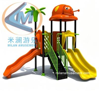 China Kids Theme Playground Equipment– Outdoor Multi-Slide Combo with Double Lane & Single Slide for sale