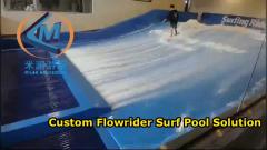Square Flowrider Surf Pool Custom Power For Outdoor and Indoor