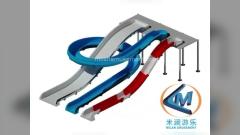 Commercial Fiberglass Water Slides High Quality Water Park Slide