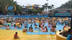 Outdoor Big Aqua Wave Swimming Pool Artificial Surf Pool 2-10m Wave Length For Adults Children