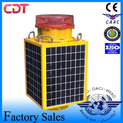 China Red Flash Aircraft warning lighting View Distance 5km 10km LED Medium Intensity Solar power obstacle light for sale
