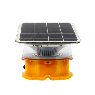 China ICAO Flash Red solar-powered tower aviation warning obstruction lights ip65 2000cd medium intensity solar airport light for sale