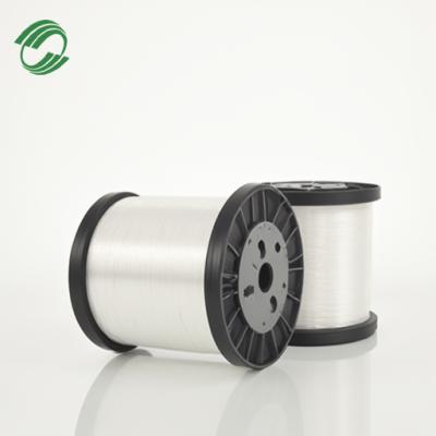 China 0.25mm Polyester Monofilament Yarn 47% Elongation Smooth Clear Polyester Monofilament Yarn for sale