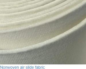 China Polyester filament Pneumatic fluidizing conveyor medium the woven type Air slide fabric belt 580mm width for sale
