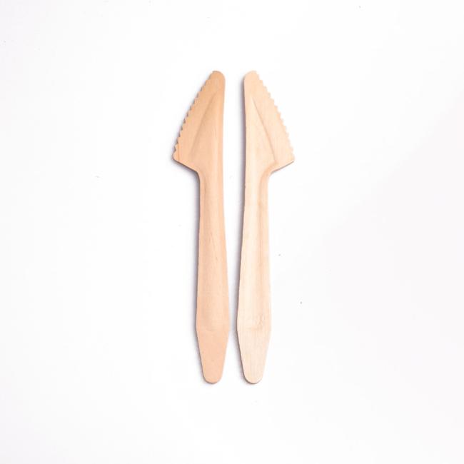 Disposable 140 mm cutlery birch wood fork and spoon