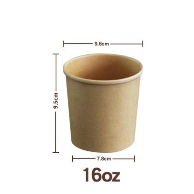 Waterproof Heat Resistant 16oz  Paper Bowls And Lids For Branding