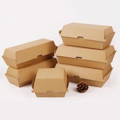 China Custom Logo Square Folding Paper Burger Box Corrugated Burger Boxes for sale