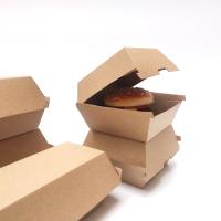China Customization Clamshell Disposable Hamburger Box Degradable Food Packaging for sale