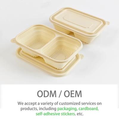 China 650ml Sturdy Cornstarch Take Out Containers Disposable Lunch Box for sale