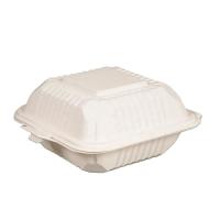 China 700ml capacity biodegradable compostable corn starch clamshell food box packaging box for sale