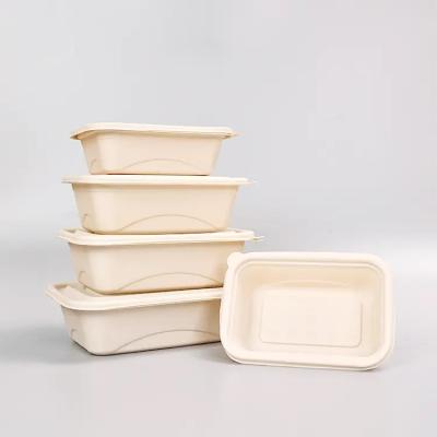 China Disposable Long Corn Starch Food Container 32oz Freezer Safe Reusable for sale