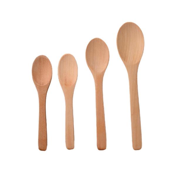 Quality Food Safe Wooden Party Cutlery Compostable Wooden Spoons Customization for sale