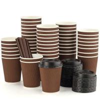 China Customizable Biodegradable Takeaway Coffee Cups for sale