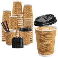 China Customizable Biodegradable Takeaway Coffee Cups for sale