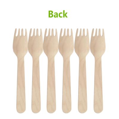 Quality Durable 160mm Compostable Wooden Forks Environmental Friendly for sale