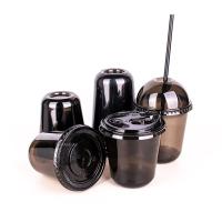 Quality 16oz PLA Disposable Cups Plastic Black Custom Beer Pong Cups Fda Approved for sale