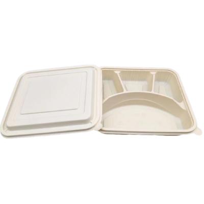 China 4 Compartment Disposable Container Rectangular Take Away Box 1250ML 1100ML for sale