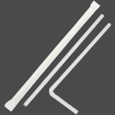 China PLA Polylactic Acid Disposable Drinking Straw Compostable Smoothie Straws for sale