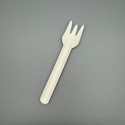 China Disposable Paper Fork For Food Sugarcane Pulp Eco-Friendly 100% Biodegradable Cutlery Set for sale