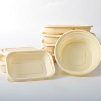 China Custom Disposable Cornstarch Lunch Box Restaurant Tableware Dinner Packaging Corn Starch Boxes Food Container for sale