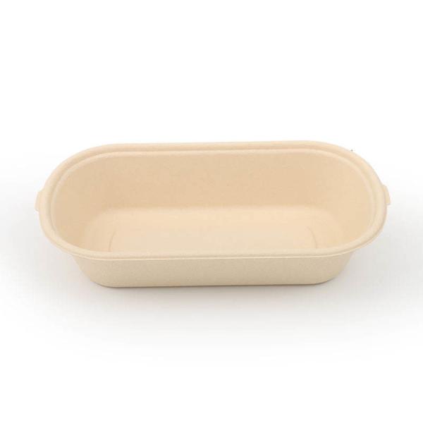 Biodegradable Take Out Food Container Compost 850ml Bamboo Pulp Food Lunch Box With Lid
