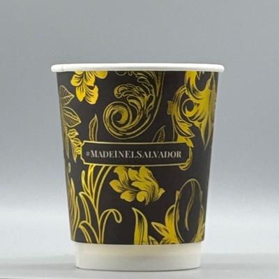 중국 휴대용 크래프트 크래프트 컵 호텔 레스토랑 종이 커피 컵 뚜?? 이 있는 쌍벽 판매용