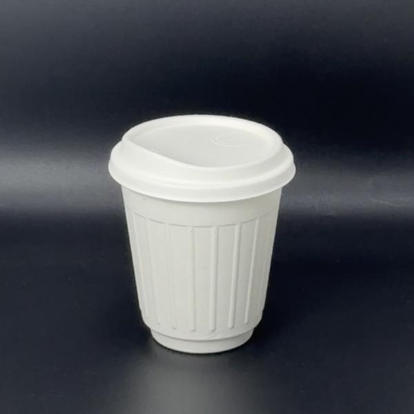 Consumabili usa e getta di qualità alimentare Consumabili da bere Cana da zucchero Bagasse Coppa di pasta con coperchio Per bere caffè