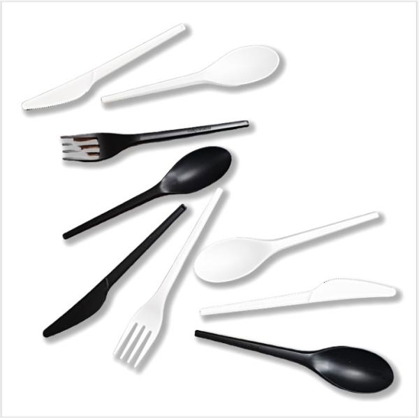 Quality Eco-Friendly PLA Tableware Disposable Customized Logo CPLA Biodegradable Cutlery Set for sale