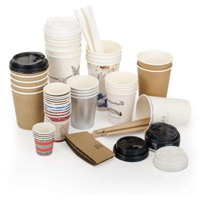 China Customized Disposable Paper Cup Coffee Cup Single-layer Corrugated Wallpaper Coffee Cup With Lid for sale