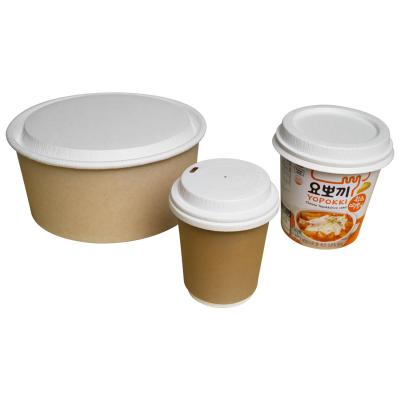 China Disposable Paper Bowl Paper Lid With Lid Recyclable for Hot Food for sale