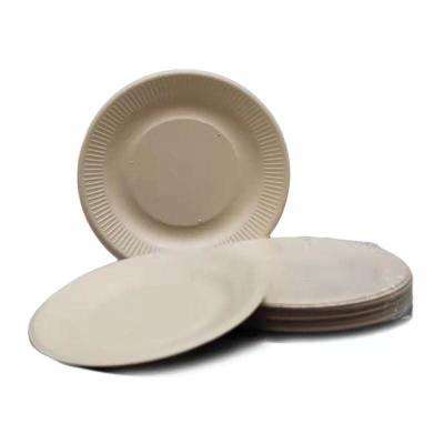 중국 도매 량조 가능한 디저트 펄프 종이 판 파티 파티 생일 라운드 종이 트레이 일회용 판매용