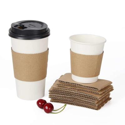 China Hot Paper Cup Sleeve,custom Paper Coffee Cup Sleeve With Logo,coffee Paper Cups for sale