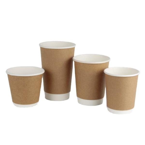 Quality Custom Logo Printed Double Layer Bio-Degradable Paper Cups Single Round Cups for for sale