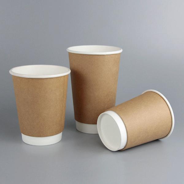 Quality Custom Logo Printed Double Layer Bio-Degradable Paper Cups Single Round Cups for for sale