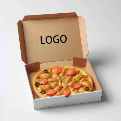 China Recyclable Custom Pizza Carton Takeaway Pizza Box Kraft Paper Pizza Box Customized for sale
