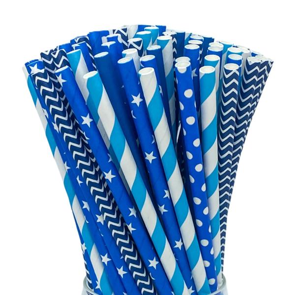 Eco Friendly Drinking Straw Tubes Cocktail Paper Jumbo Straw Sharp End for Party Bubble Boba Tea Drinks