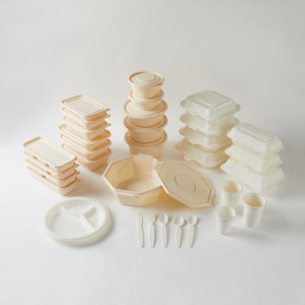 Corn Starch Bento Compartment Eco-Friendly Packaging Disposable Biodegradable Box Food Container