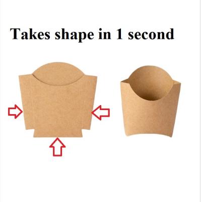 China Kraft Paper French Fries Cup Fast Food Packaging Container Fried Snack Takeaway Box for sale