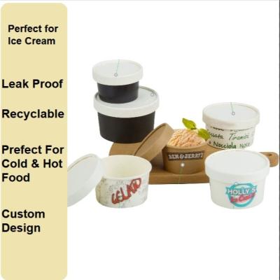 China Ice Cream Cups Wholesale Customized Paper Cup Frozen Ice Cream Cup Food & Beverage Packaging,Ice Cream Packaging for sale